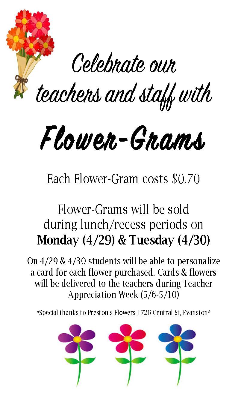 Celebrate our teachers and staff with Flower-Grams! | Walker Wolverines PTA