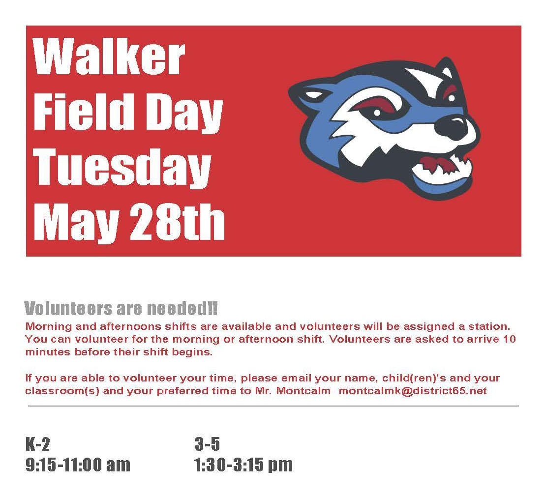 Field Day: May 28th | Walker Wolverines PTA