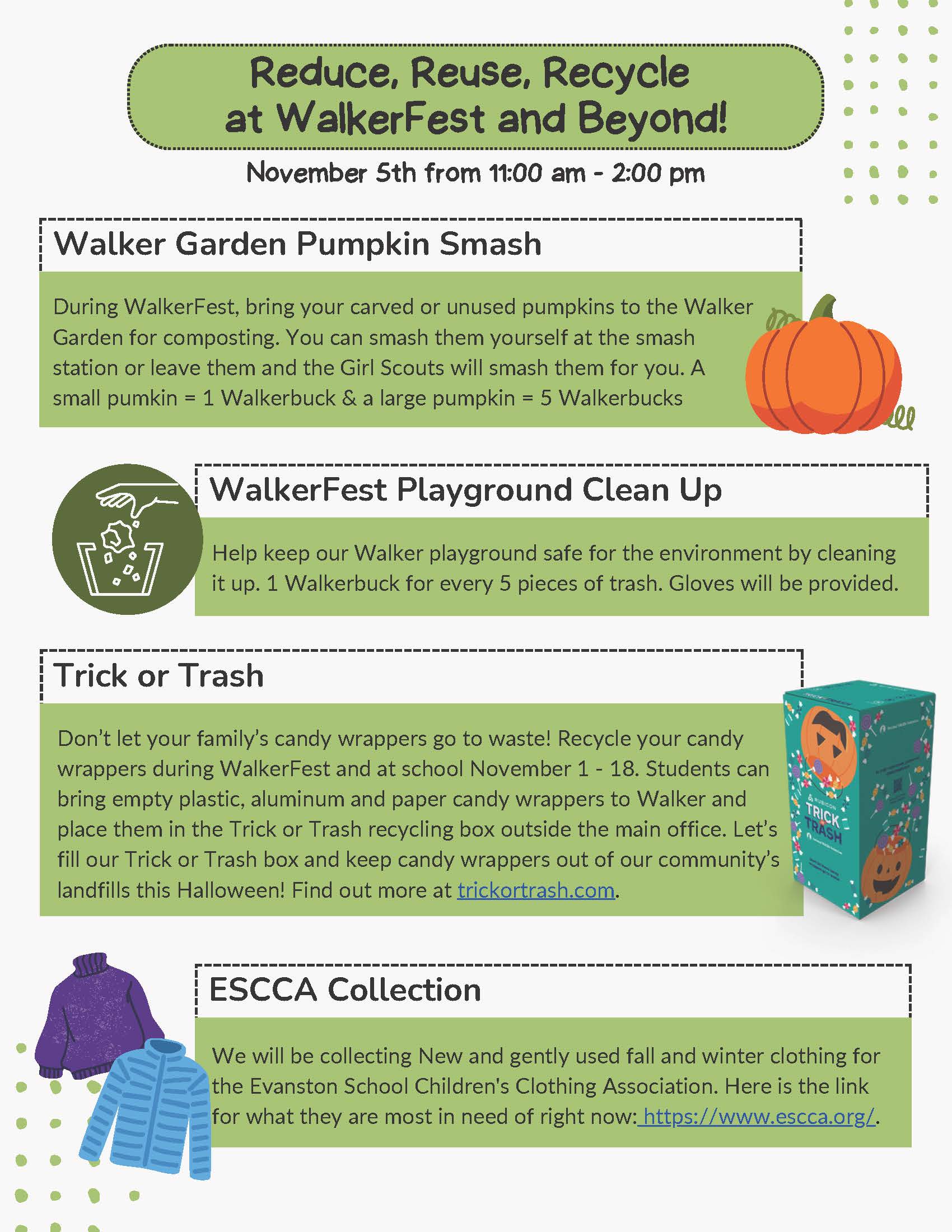 Reduce, Reuse, Recycle at WalkerFest & Beyond! | Walker Wolverines PTA