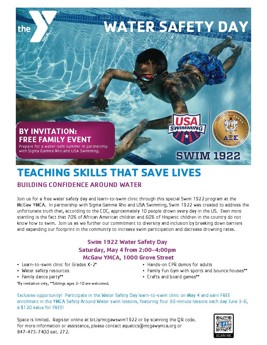 YMCA/D65 water safety day: May 4th | David E. Walker Wolverines PTA