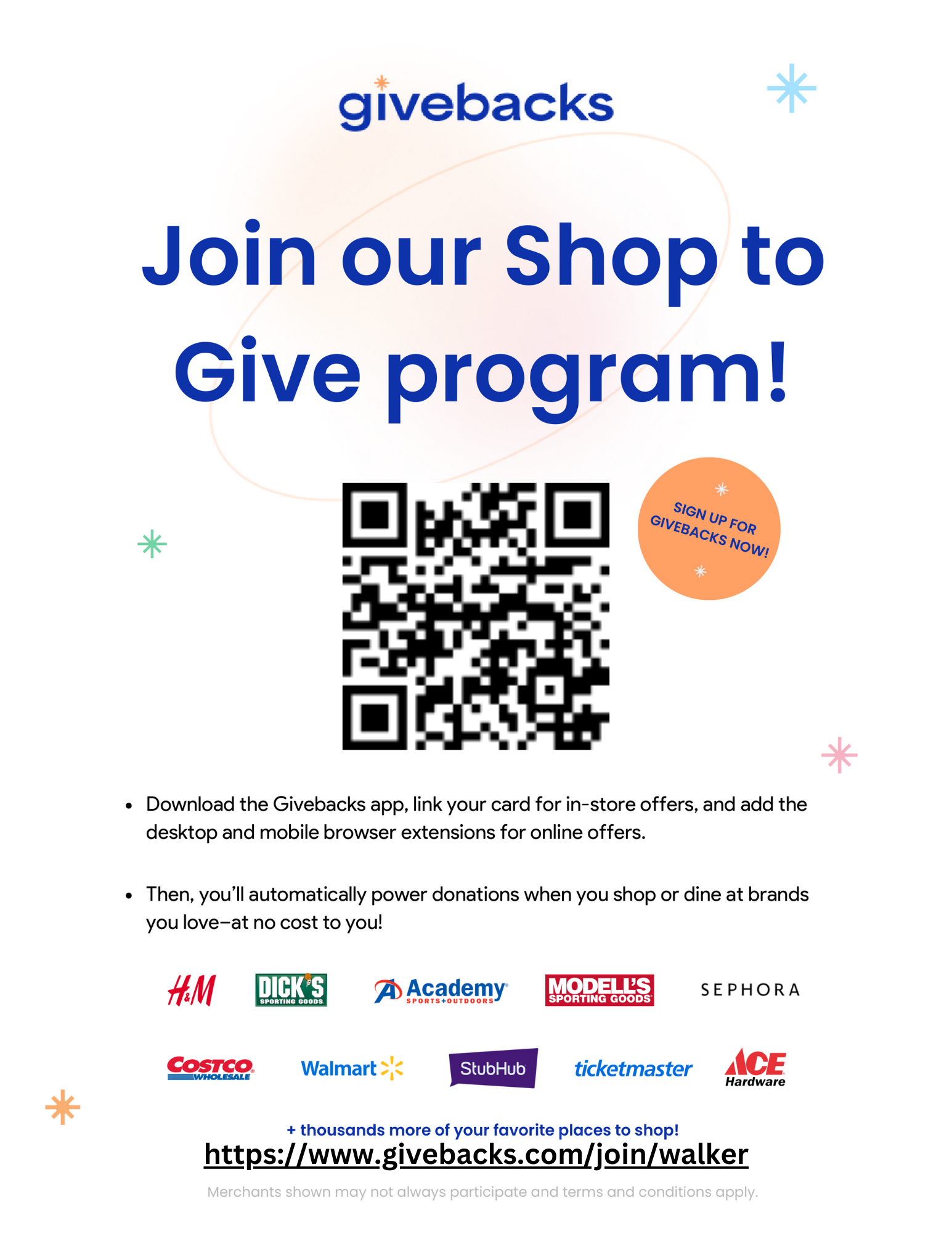 Sign up for Givebacks | David E. Walker Wolverines PTA